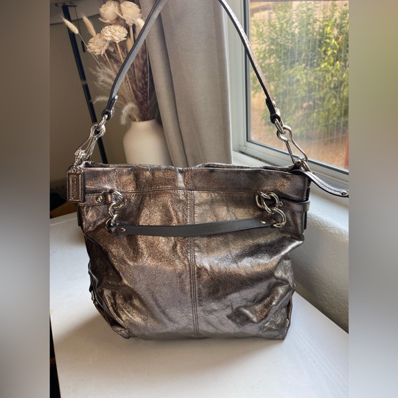 Coach | Bags | Coach Metallic Leather Purse | Poshmark